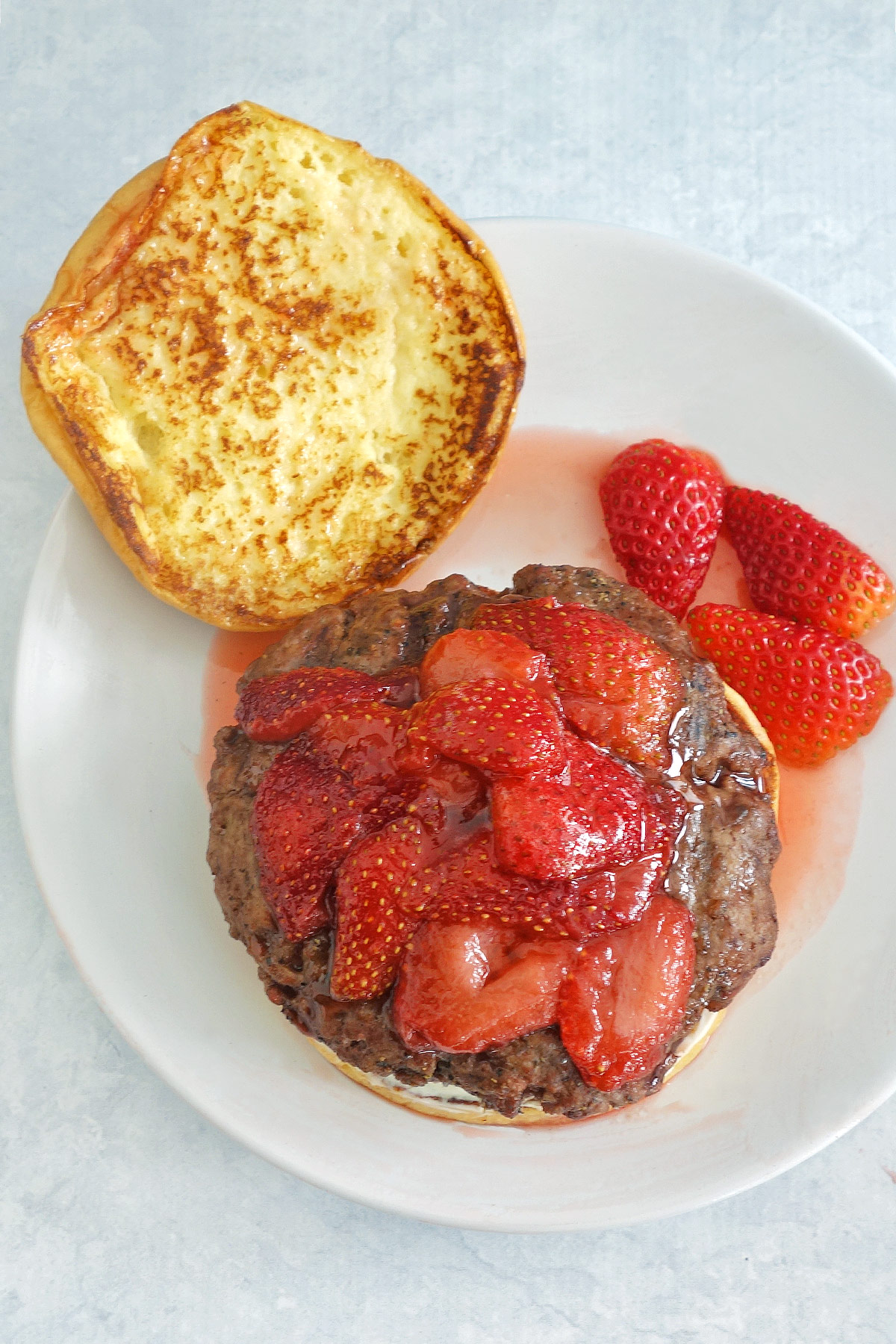 Strawberry French Toast Burger - Incredibly Delicious Stawberry Burger